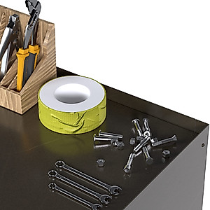 JAORD Metal Storage Cabinet on Wheels, Tool Cabinets for Garage, Garage Rolling Cabinet, Roling Garage Storage Cabinet, Lockable Storage Cabinet with Wheels for Home, Office, Assembly Required (Black)