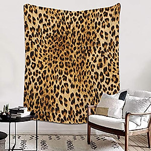 Throw Blanket Leopard Print Soft Plush Flannel Fleece Bed Blanket for Kids Adults, Warm Bed Throws for Bed Sofa Couch, Machine Washable 40x50 inches