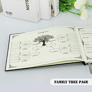 Funeral Guest Book 5PCS Set, in Loving Memory 80 Pages Funeral Sign-in Guestbook for Memorial Service Celebration of Life, Includes Funeral Sign in Book, Pen, Memory Cards, Table Sign (7.7"x10",Black)