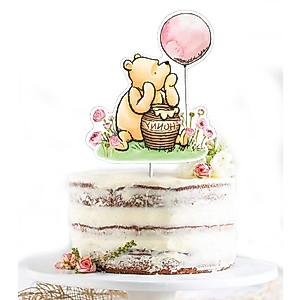 Classic The Pooh Cake Topper For Girls Baby Shower Winnie Bee Birthday Party Decorations Cute Centerpieces