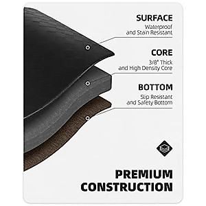 Color G Black Kitchen Mat Long Runner Kitchen Floor Mats Cushioned Anti Fatigue, 17”x71” Foam Comfort Kitchen Padded Mats for Standing, Waterproof Kitchen Sink Runner Rug