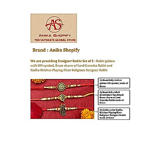 Rakhi for Brother,Stylish Bracelet God Idol RAKHI with BEST Design - Thread Raksha bandhan Rakhi Gift, Wrist bands for loving/Brother Sister, Father & Friends. (Rakhi Design 1, Small)