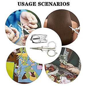 Folding Scissors Travel Scissors Pocket Scissors Small Foldable Scissors Perfect For Family Travel Craft Camping Outdoor (4)
