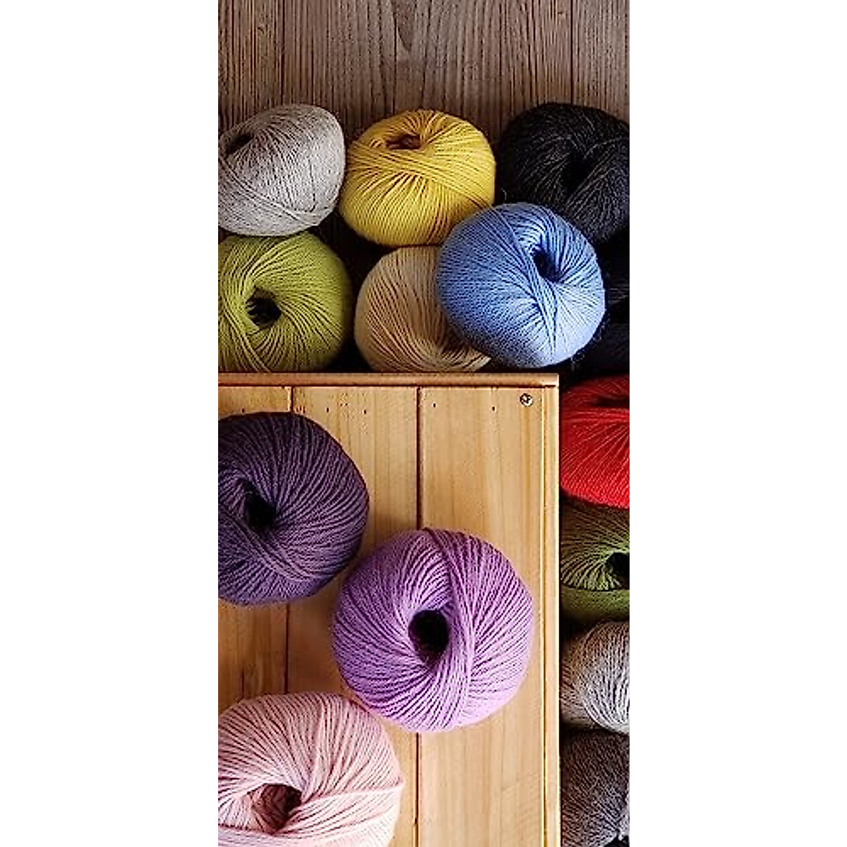 100% Alpaca Yarn Wool Set of 3 Skeins DK Worsted Weight - Heavenly Soft and Perfect for Knitting and Crocheting (Azure Blue, DK/Worsted)