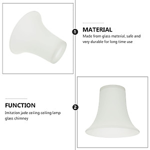 Beaupretty Glass Lampshade Glass Light Covers Bell Shaped Lampshade Ceiling Light Shade Wisteria Lamp Ceiling Lamp Light Shell Bedside Lamp Shade Chandalier Branches White Chandelier Shade