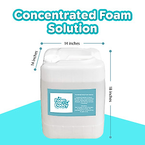 Foamdaddy Professional 5 Gallon Concentrated Foam Solution - Hypoallergenic, Perfect for Foam Parties - Makes 400 Gallons of Foam - 10 Rounds of Ultimate Fun Experince with our Party Solution