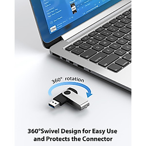 Aiibe 128GB Flash Drive 3.0 3 Pack 128GB USB 3.0 Flash Drive Thumb Drive USB Drive 128GB Jump Drive Memory Stick 128GB Flash Drives (128G, 3 Mixed Colors: Black Blue Red)