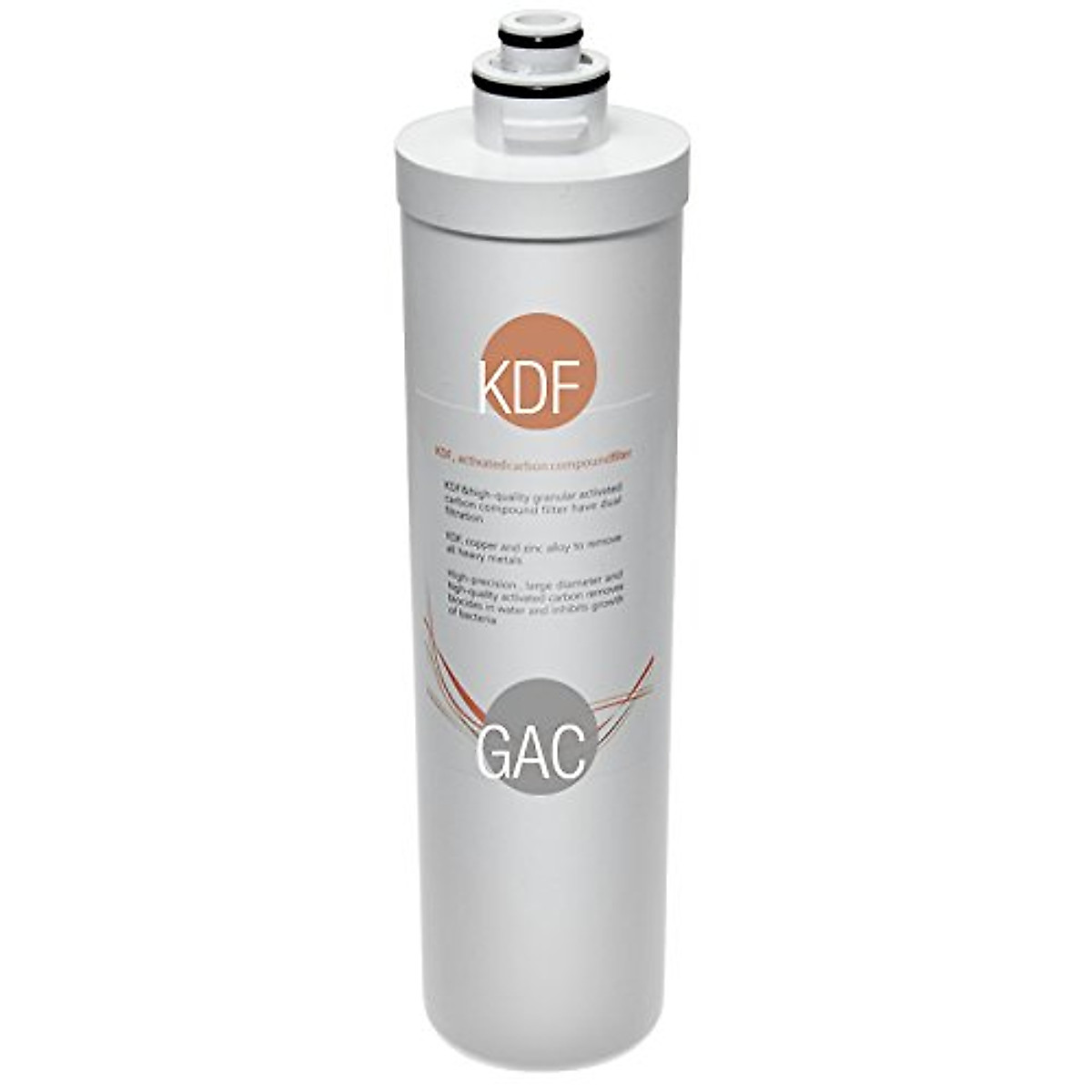 iSpring FKG15Q Quick-Change Inline KDF/Carbon Filter for Ultra Filtration Under Sink Water Filter System CU-A4, White