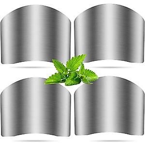 WAGA Kitchen Finger Protector, Finger Guards for Safe to Slice Vegetables Fruit, Stainless Steel Finger Hand Protector for Cutting Meat Chef Kitchen Tool Gadgets