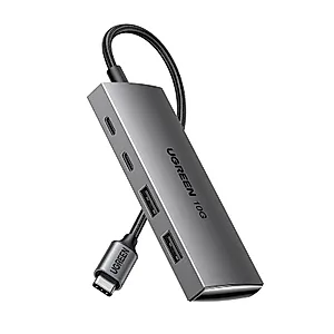 UGREEN USB C Hub 10Gbps, 4 Ports USB 3.2 HUB with 2 USB-C 3.2 and 2 USB-A 3.2, USB Port Extender for MacBook Pro, MacBook Air, Acer Aspire, HP Laptops, iPad Pro, iPhone 15/15 Pro Max and More