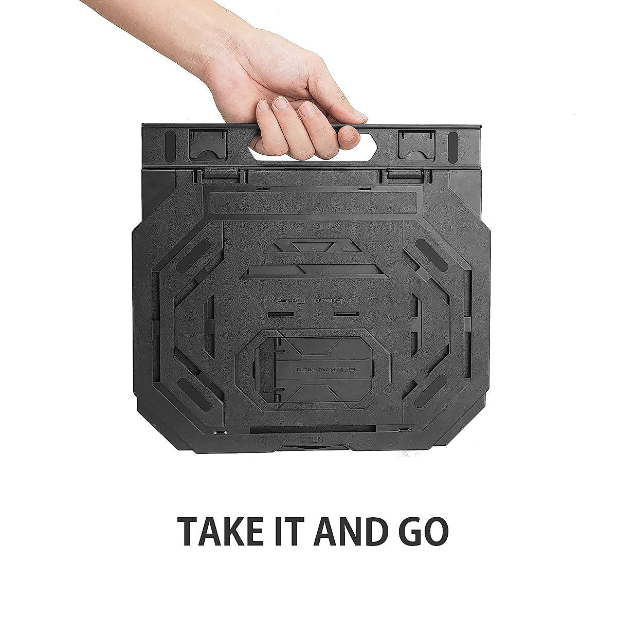 Frunsi Drawing Tablet Stand, Laptop Stand, Foldable Stand for Tablet Display, 9 Levels Adjustable Angles with a Built-in Phone Holder, for 12-17 inch Drawing Tablet, Smartphones