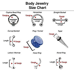 Inspiration Dezigns Tear Drop CZ and Marquise CZ Clustered 316L Surgical Steel Belly Button Navel Rings (Clear)