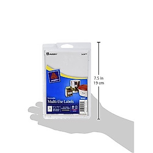 Avery Removable Labels, Removable Adhesive, 0.75" x 1.5", 504 Labels (5430)