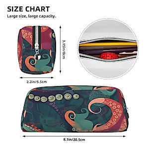 NTVOWPZO Capacity Pencil Case Large Pencil Pouch Abstract Octopus Pencil Bag for Office Small Zipper Pouch for Pencils