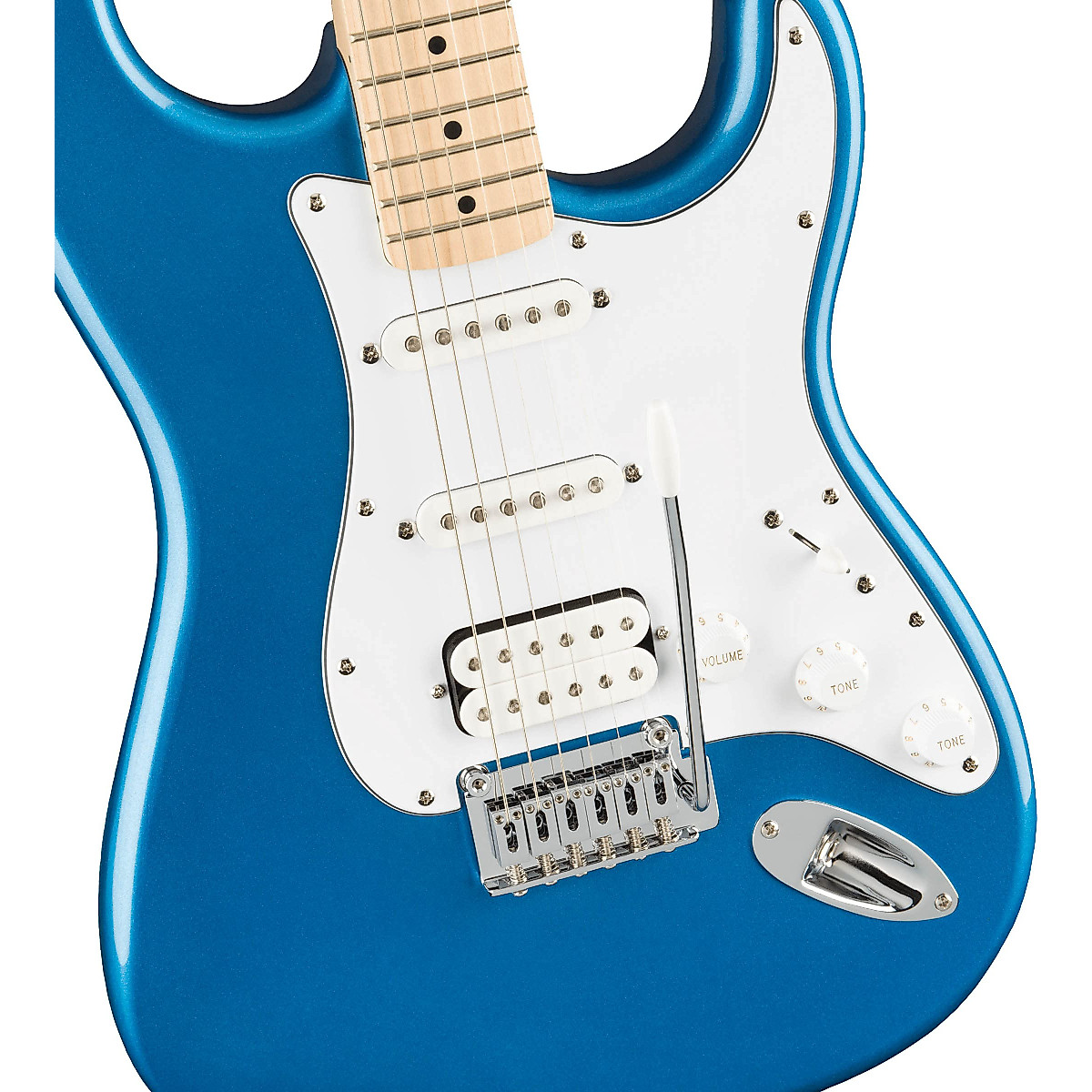 Fender Squier Affinity Stratocaster HSS - Lake Placid Blue Bundle with Frontman 10G Amplifier, Instrument Cable, Gig Bag, Strap, Picks, and Austin Bazaar Instructional DVD