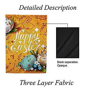 My Little Nest Seasonal Garden Flag Happy Easter Eggs and Flowers Double Sided Vertical Garden Flags for Home Yard Holiday Flag Outdoor Decoration Farmhouse Banner 28"x40"