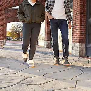 Dearfoams Alpine Men's Brixen Boot Slipper, Dark Heather Grey, Medium