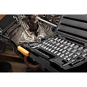 GEARWRENCH 46 Pc. 1/4" & 3/8" Drive 6 Pt. Pass-Thru Mechanics Tool Set, SAE/Metric - 8946