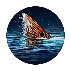Tailing Redfish Fishing water sea live-Red Drum fish Gift PopSockets PopGrip: Swappable Grip for Phones & Tablets