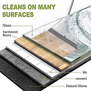 2 Multifunctional Magic Broom, Glass Cleaning Rubber Squeegee Broom, Floor Cleaning Silicone Broom, for Living Room, Kitchen, Bathroom, Easily Cleans Window Glass (Gray