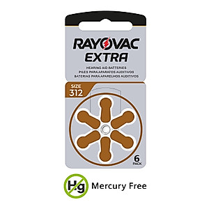 Rayovac Extra Advanced, size 312 Hearing Aid Battery (pack 60 pcs)
