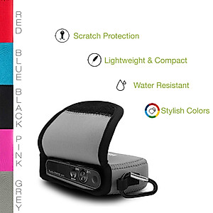 Mega Gear Canon PowerShot SX620 HS Ultra Light Neoprene Camera Case, with Carabiner - Gray - MG815