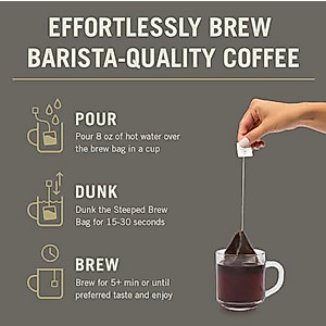 Mr. Espresso Instant Coffee - Organic Single Serve Coffee Tea Bags - Ethically Sourced Instant Espresso Coffee - No Machine Needed, Fair Trade Coffee Packets (Golden Gate) (Medium Dark Roast) (Pack of 8)