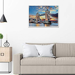 ELITELIVING-S 1000 Piece Puzzle for Adult Jigsaw Puzzles for Adults/Teens/Kids (1000 Piece London Tower Bridge Puzzles)