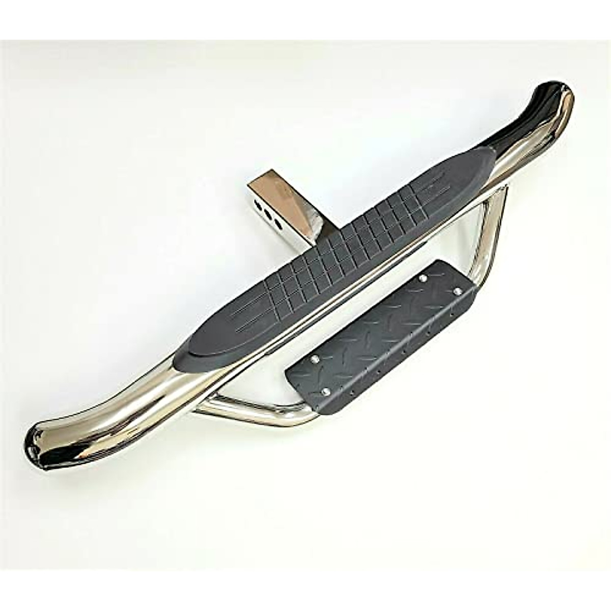 36" x 6.5" Towing Hitch Step Bar Drop Step 2" Receiver Round End Chrome Rear Bumper Guard Universal Truck Trailer