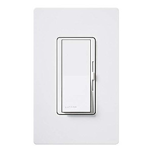 Lutron Diva LED+ Dimmer Switch for Dimmable LED, Halogen and Incandescent Bulbs, Single-Pole or 3-Way, DVCL-153P-WH, White