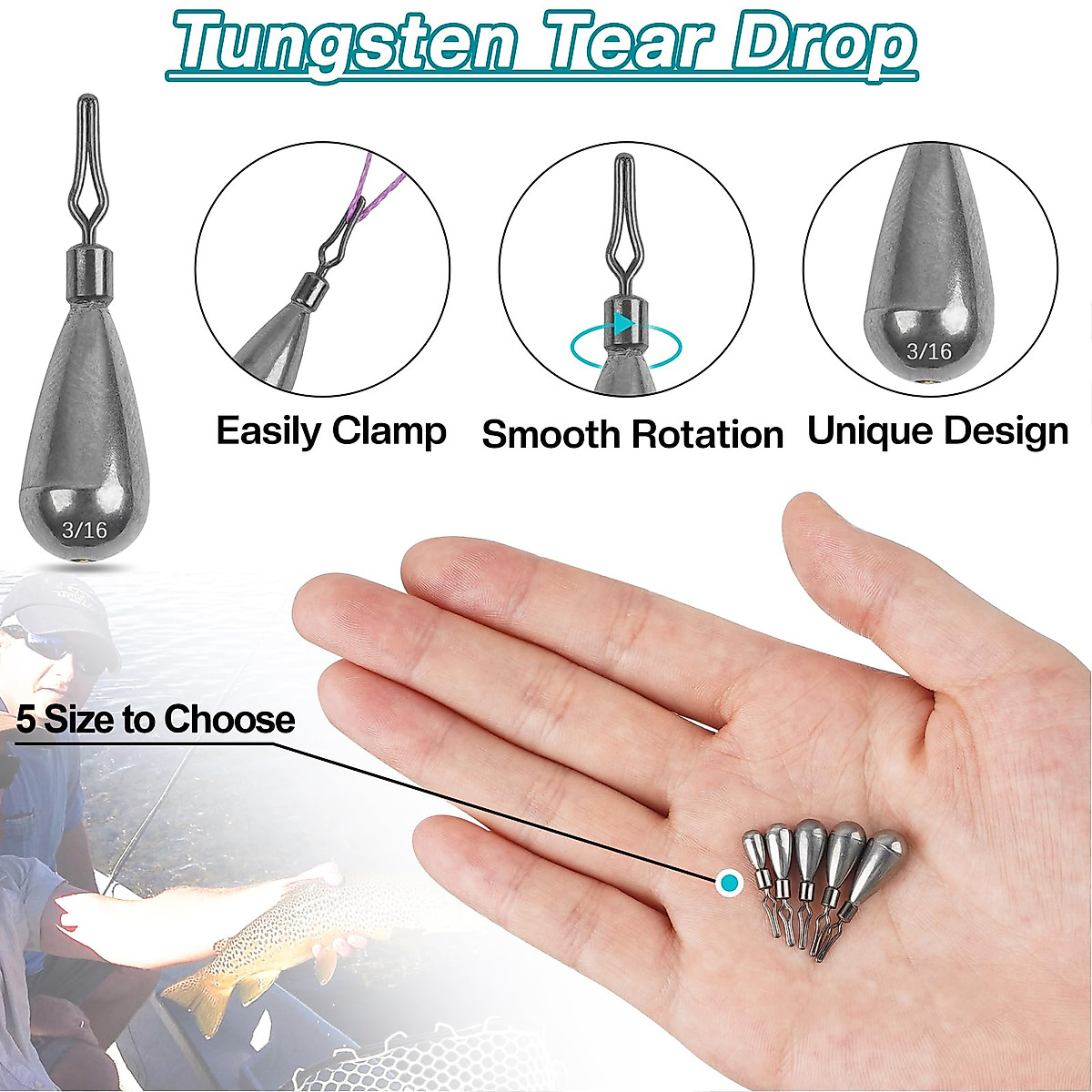 Tungsten Drop Shot Weights Fishing Weights Sinkers kit Tungsten Fishing Sinkers Swivels for Drop Shot Rig Bass Freshwater Saltwater Tackle Box