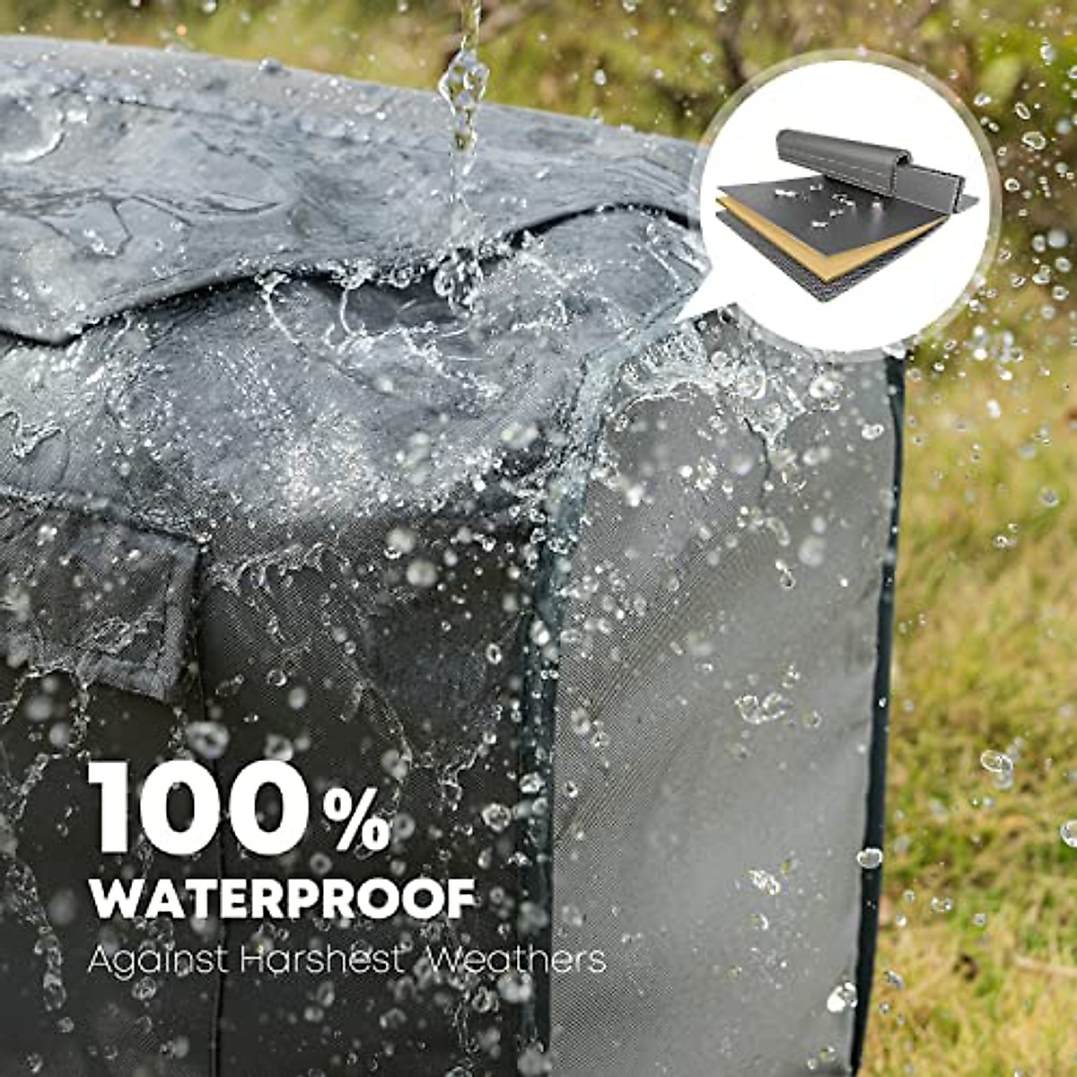 PatioGem Waterproof Generator Cover for Most 2000W-2500W Outdoor Inverter Generators, Fit for Honda EU2000i/2200i/Camco, Westinghouse WH2000i-2400i, iGen2200/2500, Champion2000W, Generac2200W