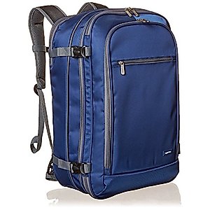 Amazon Basics Carry-On Travel Backpack - Navy Blue
