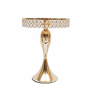 BOTAIDAHONG Gold Round Metal Cupcake Holder Crystal Base Display Plate Rectangular Mirror-top Cake Stand Fruits Dessert Serving Tray for Wedding Party Decor, 10 PCS