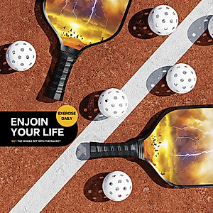 Houda Glow X-40 Outdoor Pickleball Balls | Pickleball Balls for Professionals Play | Durable Pickleballs Accessories Set of Pickleball Paddles (Ball, Glow 6pcs-White)