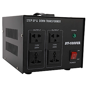 Patioer 1000W Voltage Converter Transformer(230V to 110V, 110V to 230V), Step Up/Down Converter 110/120 Volt - 220V/230V/240V Volt (1000W)