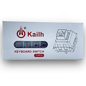 DRAOZA Kailh Box Brown Switches for Mechanical Gaming Keyboard 3 Pin Plate Mounted/RGB/SMD Waterproof MX Lever Switch (72pcs Brown Switches)