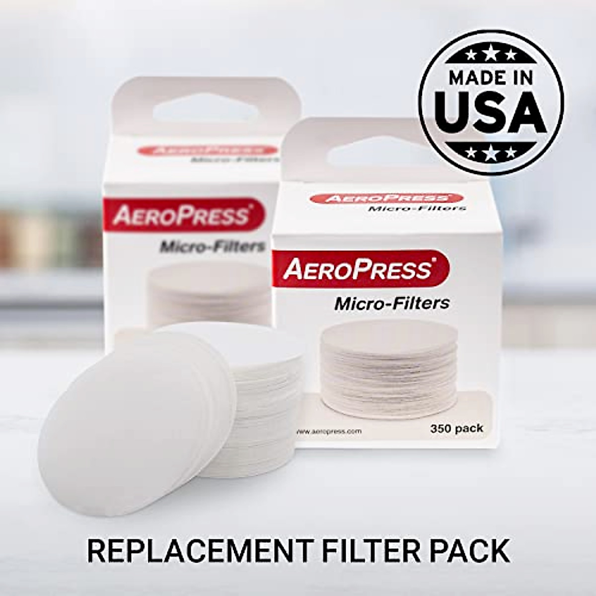 AeroPress Replacement Filter Pack - Microfilters For AeroPress Coffee And Espresso Maker - 2 Pack (700 count)