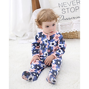 Baby Girl Boy Pajamas, 2 Way Zipper Baby Pajamas, Pajamas for Toddler Girls Boy 9-12 Months Romper