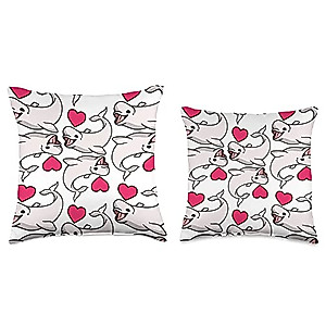 Beluga Whale Animal Gifts Whale Pattern Ocean Animal Lover Beluga Throw Pillow, 18x18, Multicolor