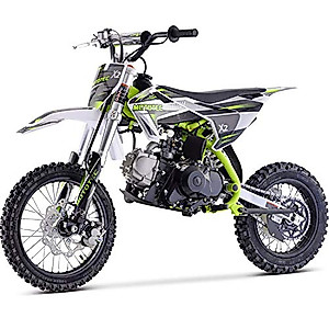 MotoTec X2 110cc 4-Stroke Gas Dirt Bike Green, 61x28x40, (MT-DB-X2-110cc_Green)