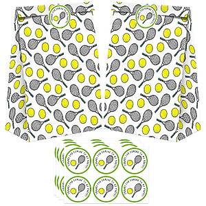 24 Pack Tennis Party Candy Favor Bags with Stickers, Tennis Goodie Gift Treat Bags Tennis Themed Birthday Party Supplies