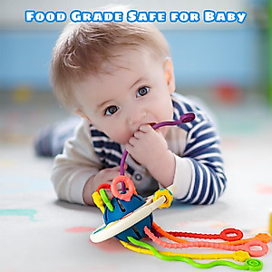 Xouduxpl Baby Toys, Montessori Toy for 6-12 12-18 Months Toddler Babies, Sensory Toy, Motor Skills & Pull String Activity for 1 2 3 4 5 6 Years Old Infant Boy Girl Easter Gifts