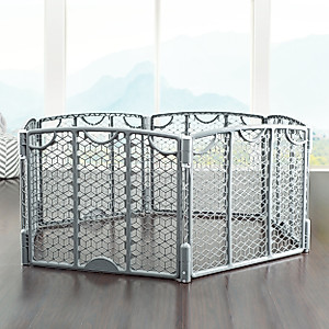 Evenflo Versatile Play Space Adjustable Play Area, 6-Panel (Cool Gray)