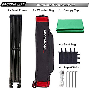 ABCCANOPY Patio Pop Up Canopy Tent 10x10 Commercial-Series (Kelly Green)