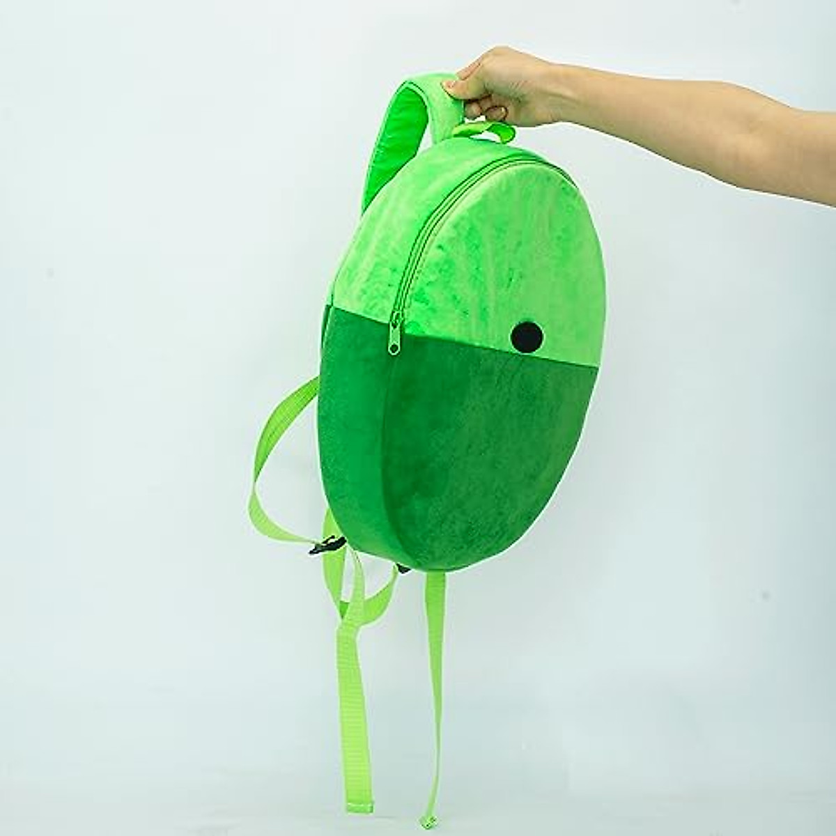 DSKOBT Green Backpack for Anime Costume Prop Lime Green Plush Backpack Cartoon Human's Adventure For Cosplay Halloween (Green)