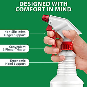 Bar5F Spray Bottle for Cleaning Solutions (24 Oz, 2 Pack) 3X Stronger Heavy-Duty Chemical Resistant 100% Leak-Proof USA Made