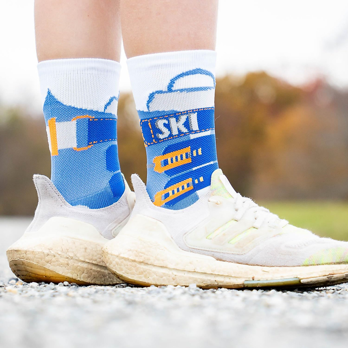 ChalkTalkSPORTS Skiing Woven Mid-Calf Socks | Everyday Casual Ski Socks | Ski Boot Adult