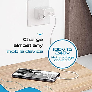 Ceptics Adapter Plug Set for World Wide International Travel Use - Grounded Safe - Works with Cell Phones, Chargers, Batteries, Camera, and More