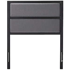 ZINUS Jessica Modern Studio Upholstered Metal Headboard, Twin